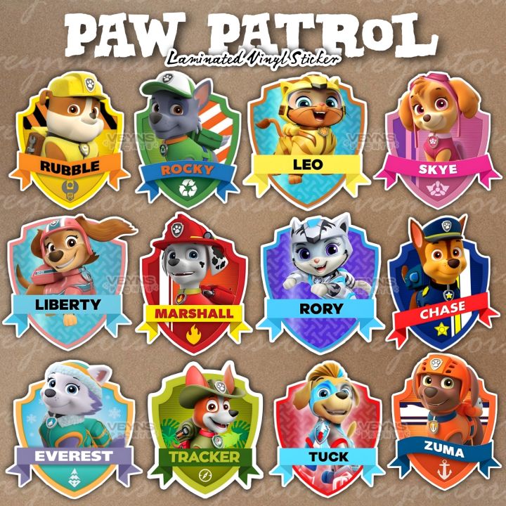 PAW PATROL CHASE MARSHALL ZUMA SKYE ROCKY RUBBLE TUCK EVERST TRACKER ...