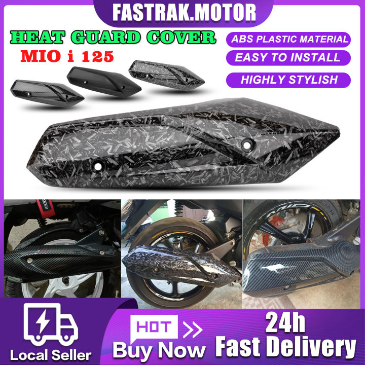 Yamaha Mio i 125 Muffler Cover / Heat Guard Cover Matte Oem Carbon ...