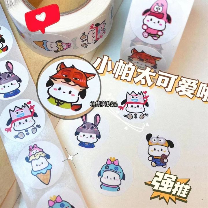 Dreamo 500pcs/roll Kawaii Pochacco Stickers Roll Cartoon Puppy Dog ...