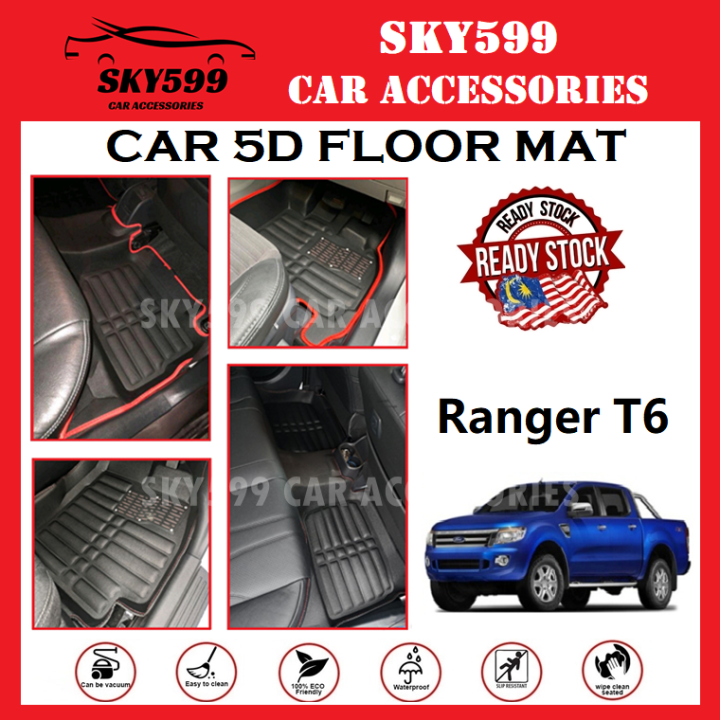 Ford Ranger T6/T7 5D Carpet & 5D Carbon Double Layer | Lazada