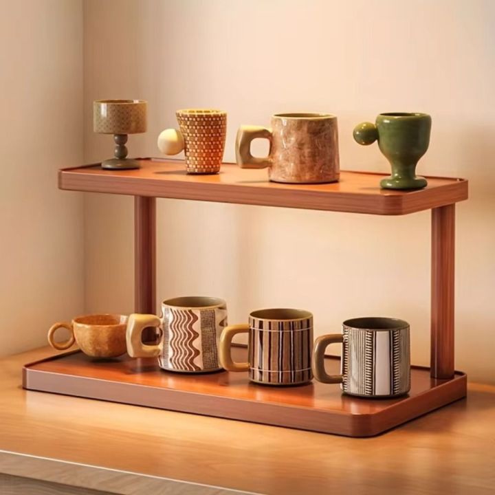 PYA94 Độc lập Giá để đồ bằng gỗ Dễ dàng truy cập Thiết kế 2 tầng Giá đỡ ...