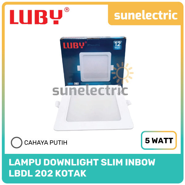 Luby Downlight LED Panel Slim Inbow LBDL 202 Kotak LED Panel IP20 Cool ...