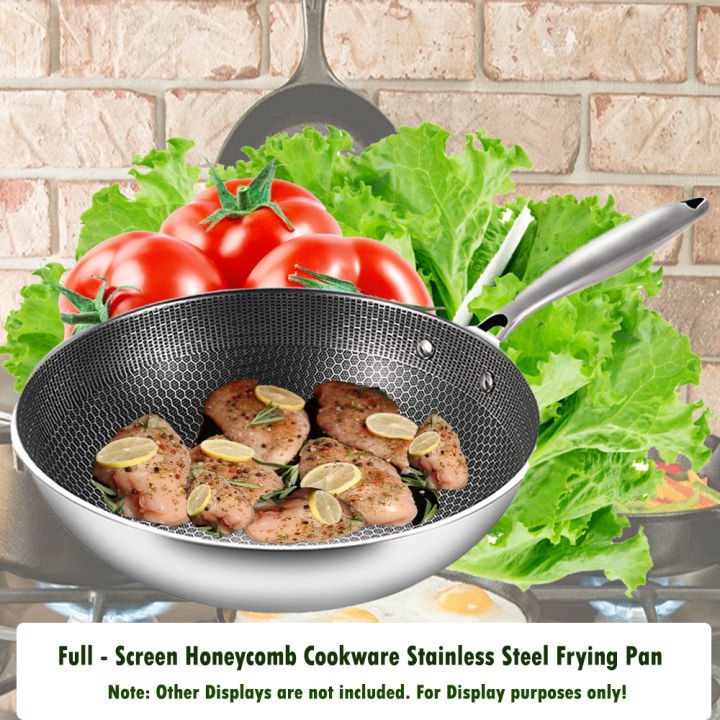 W&C Multi - Layer Steel Full - Screen Honeycomb Cookware Stainless ...