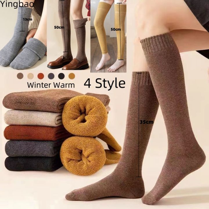 Yingbao Winter Warm Socks Calf Knee long for Women Ladies Thermal Sock ...