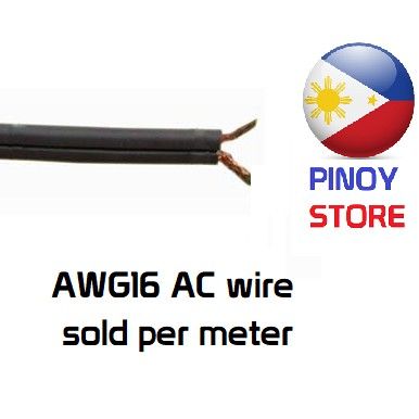 AWG 16 or AWG18 AC wire 2c flat cord AWG16 or AwG18 gauge sold per ...