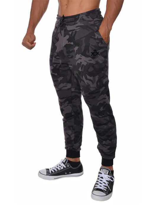 Adam Zero Men's Camouflage Slim Fit Skinny Workout Fitness Gym Casual ...