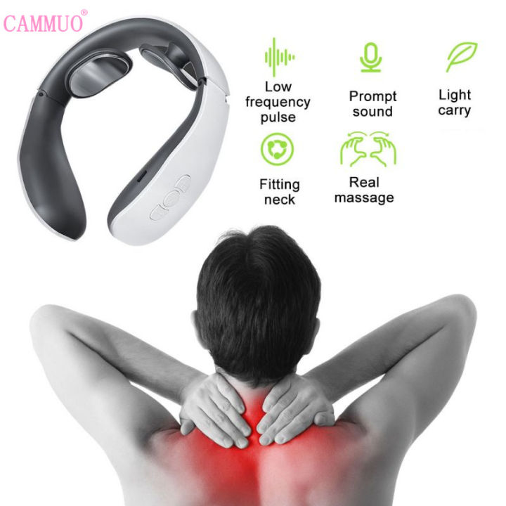 Cammuo Electric Neck Massager 15 Intensity Sensing Smart Back Massage 4 ...