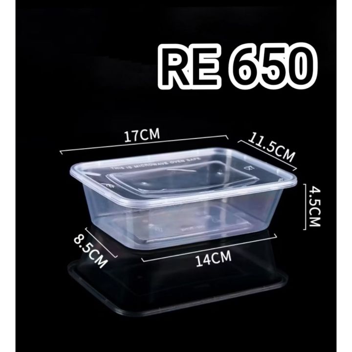 (30,50,100pcs) 650ML Microwavable food container Microwavable plastic ...