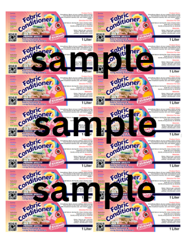 EXTREMEBLOOMS FABRIC CONDITIONER LIQUID GENERIC LABELS, VINYL ...