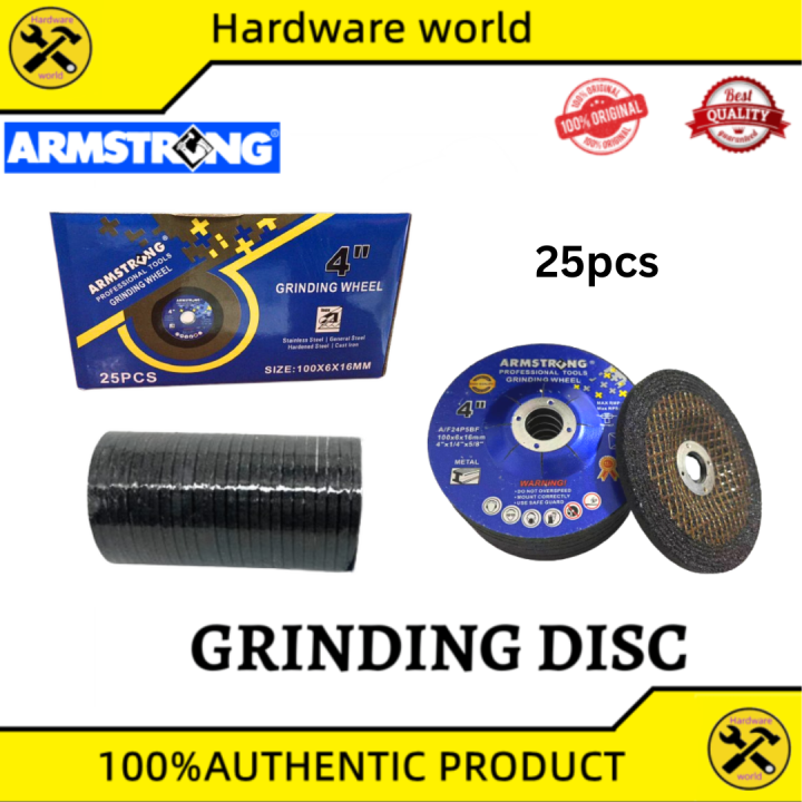 ARMSTRONG GRINDING DISC 4” 25pcs | Lazada PH