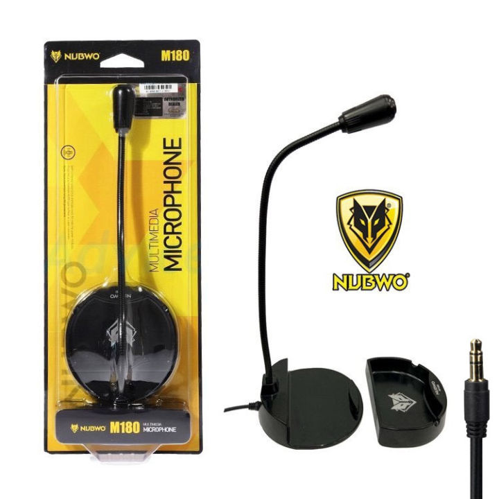 NUBWO M180 ไมค์โครโฟน คอมพิวเตอร์ ตั้งโต๊ะ Microphone ไมค์ คอม M180 (สี ...