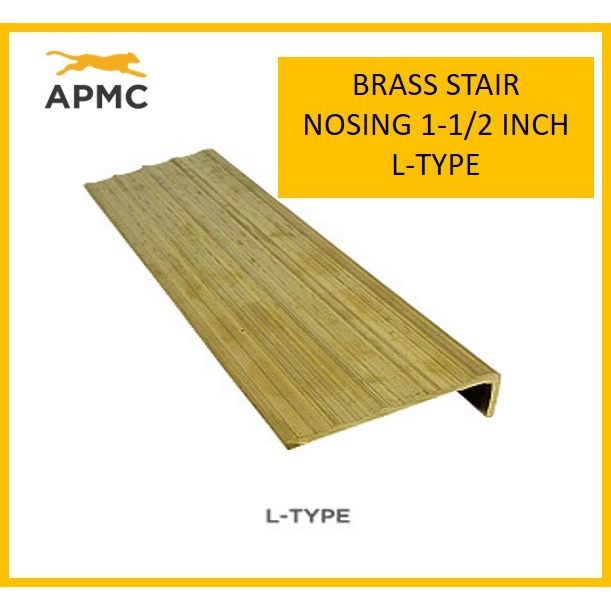 【High Quality】 Brass Stair Nosing Regular 1-1/2 inch Design | Lazada PH