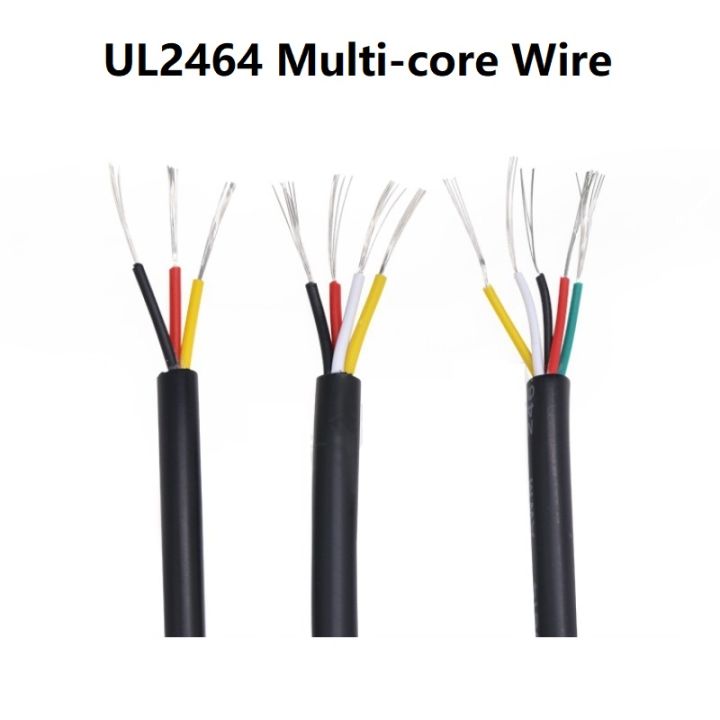 UL2464สายสัญญาณเสียงช่องเคเบิลปลอกหุ้มลวด26AWG 2 3 4 5 6 7 8 9 10คอร์สายไฟพีวีซีหุ้มฉนวนทองแดงสี ...