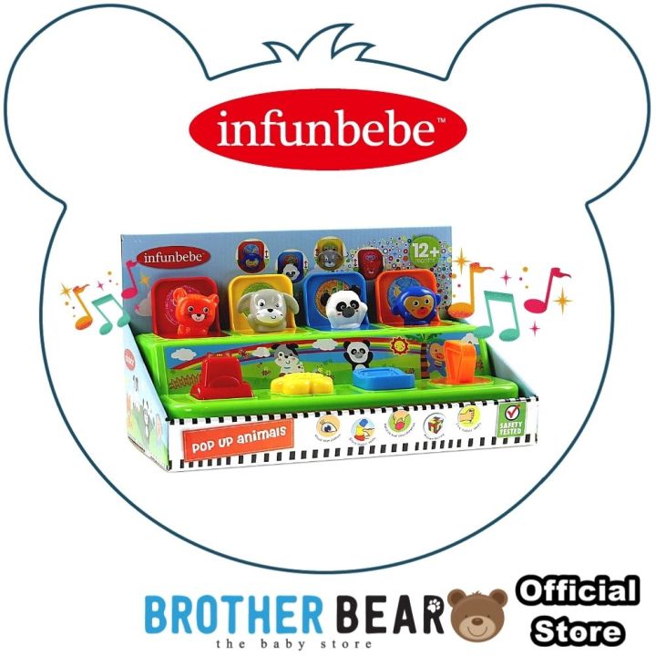 Infunbebe Pop Up Animals Toy for Baby 12m+|BROTHER BEAR® | Lazada