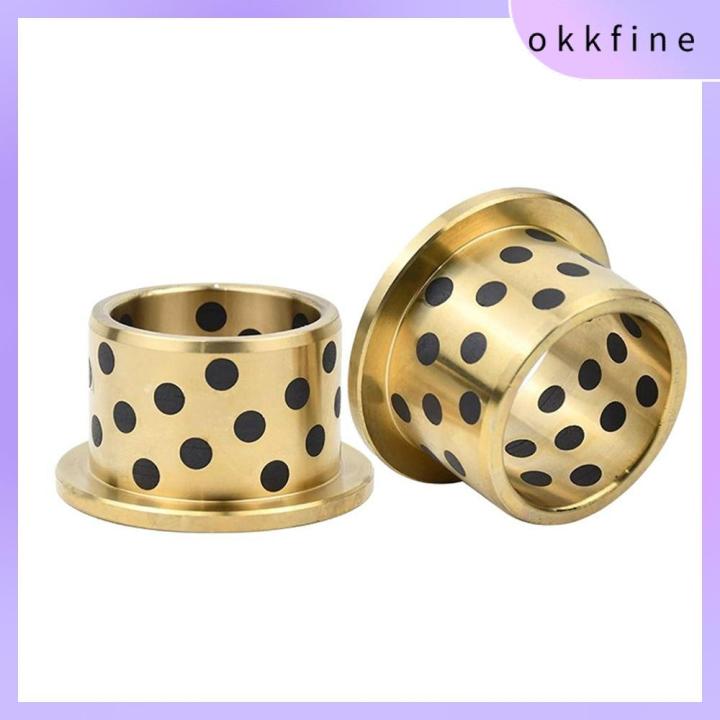 OKKFINE Shoulder Type Flanged Sleeve Bearings Brass Bushing Flange ...