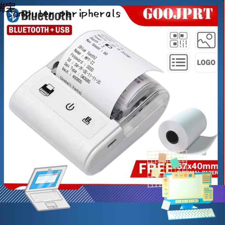 desk ☉Goojprt PT-220 Portable Thermal Printer Bluetooth Handheld 58mm ...