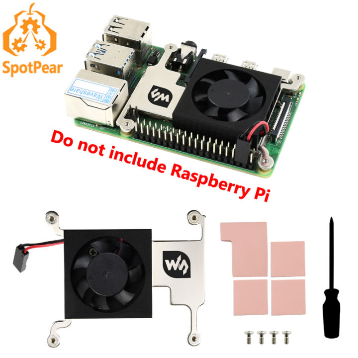 Low-Profile CPU Cooling Fan With Aluminum Alloy Bracket For Raspberry Pi | Lazada.co.th