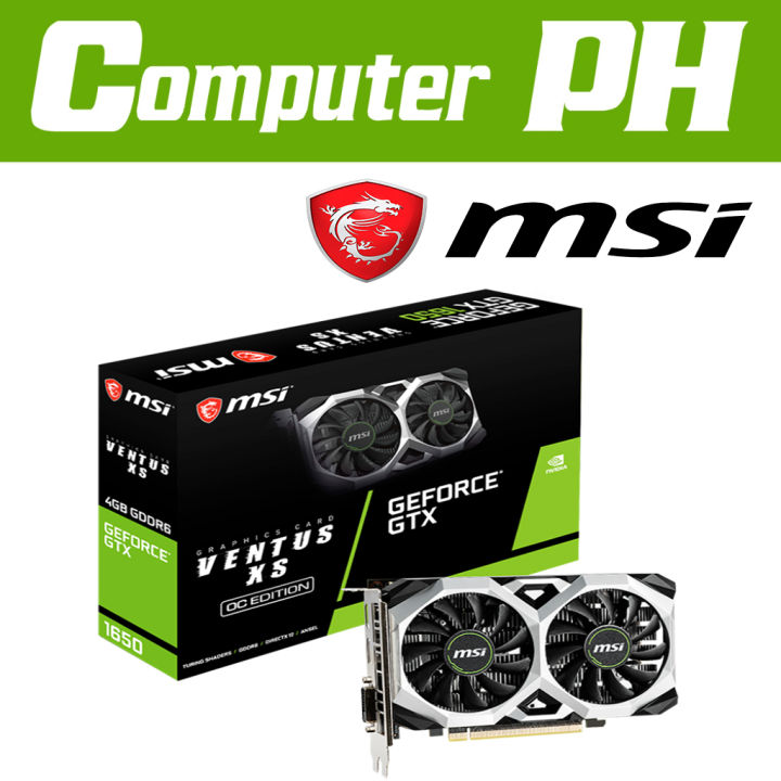 MSI GeForce GTX 1650 D6 VENTUS XS OC 4GB Video Card Graphics Card GPU | Lazada PH