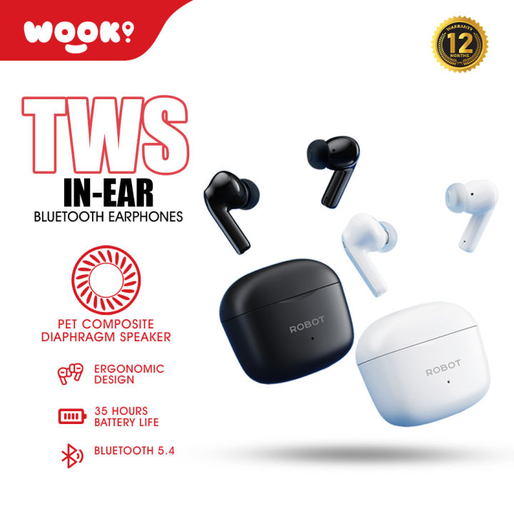 ROBOT T70E TWS Earphone Airbuds Deep Bass Bluetooth 5.4 Original - 12 ...