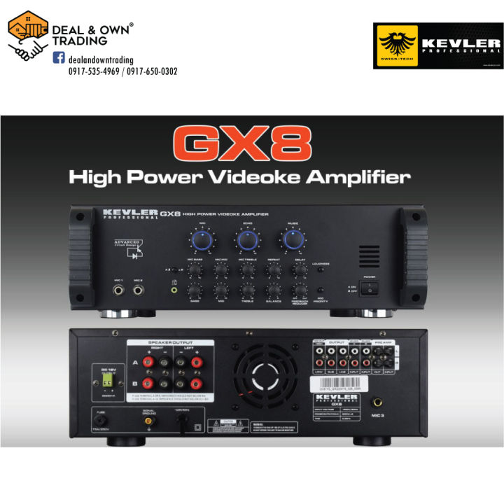 2022 New Kevler GX8 High Powered Videoke Amplifier 900W x 2 NEW HIGH ...