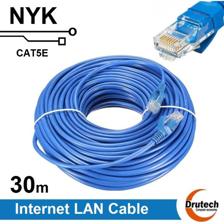 NYK Kabel Lan UTP Cat5 30m RJ45 Internet Ethernet Cable | Lazada Indonesia
