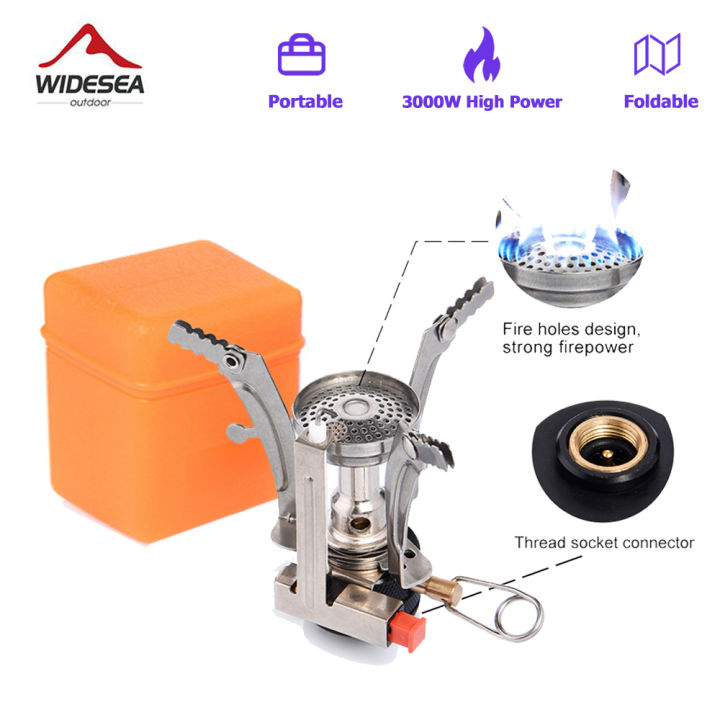 Portable Folding Outdoor Stove Cookware Mini Gas Burner Camping Stove ...