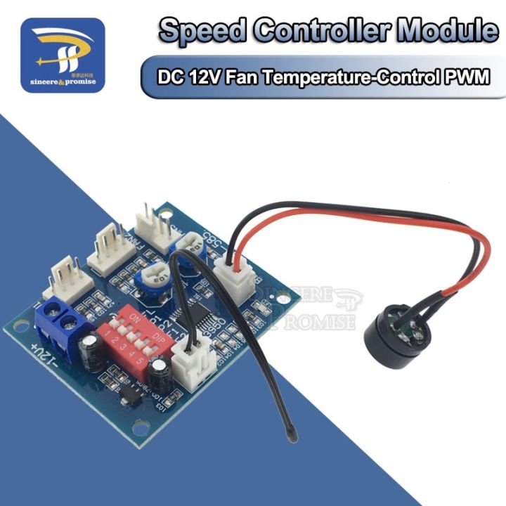 Dc 12v 5a Pwm Pc Cpu Fan Temperature Control Speed Controller Module ...