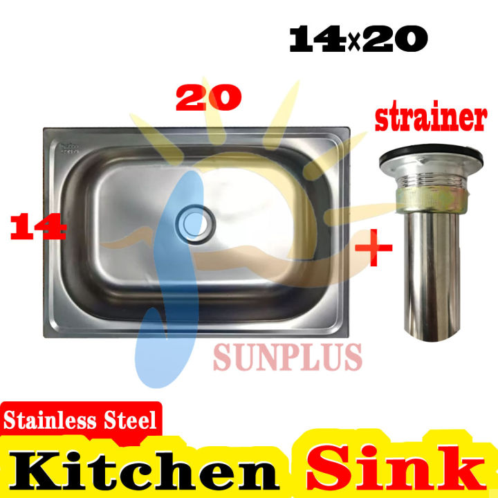 LOW PRICE -- High Quality Kitchen Sink Stainless Steel 14X20-16X24 with ...