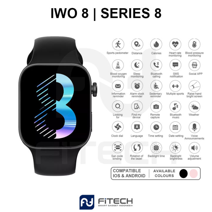 FiTech IWO 8 Original NFC Custom Wallpaper Series 8 Smartwatch Heart ...