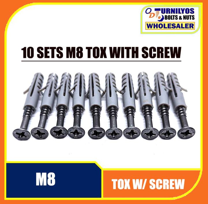 10 SETS M8 TOX WITH SCREW | Lazada PH