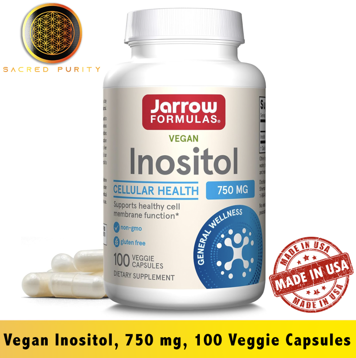 Jarrow Formulas, Vegan Inositol, 750 mg, 100 Veggie Capsules - [EXP 12/ ...