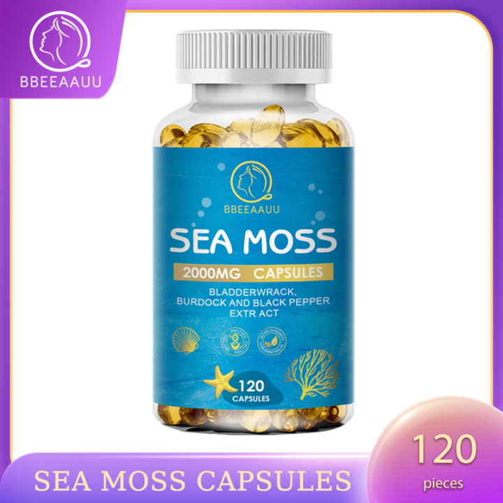 SeaMoss Capsules Immune System Boosts Gut Cleanse & Thyroid Supplement ...
