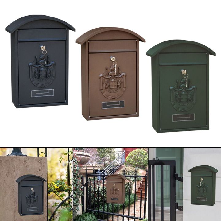 Waterproof Wall Mounted Outdoor Mailbox Drop Letterbox Post Box with ...