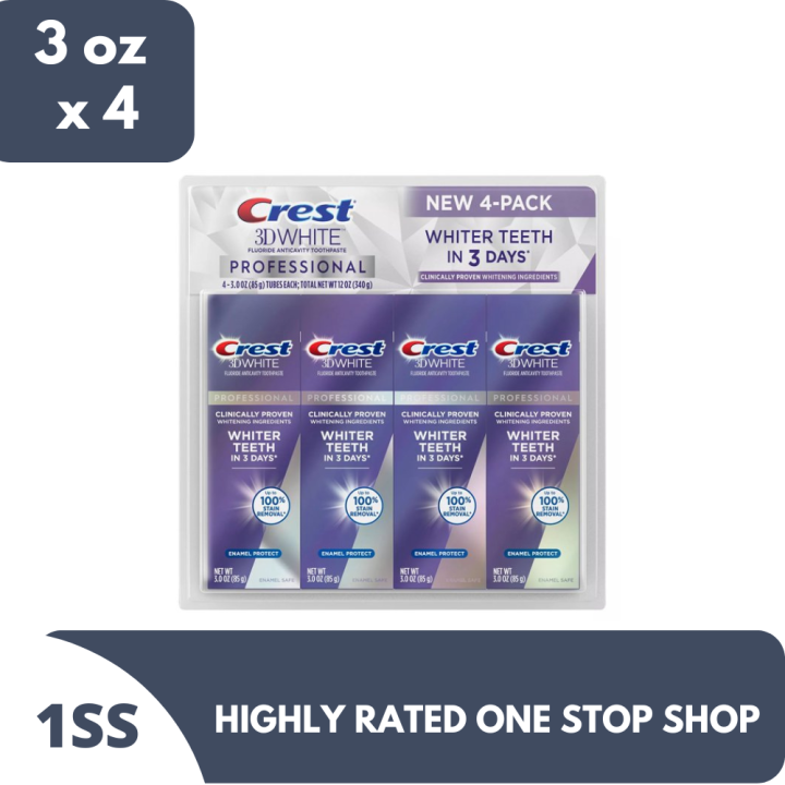 Crest 3D White Professional 4Pack (3 oz x 4) | Lazada PH