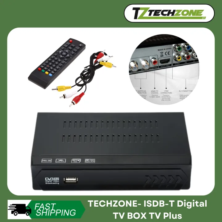 TECHZONE ISDB-T TV Box 1080P Home Media Player Tv Plus Streaming Media ...