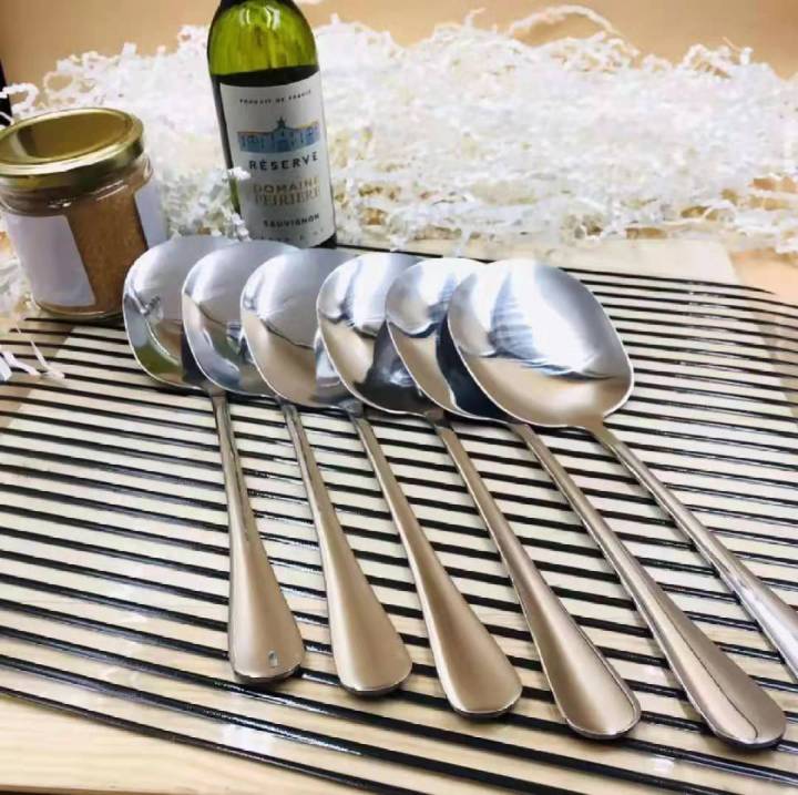 6pcs 24cm set serving spoon/spoons,stainless steel,tableware ...