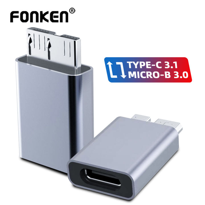 Fonken Type C 3.1 to Micro B 3.0 Adapter Type C Female to Micro B Male ...