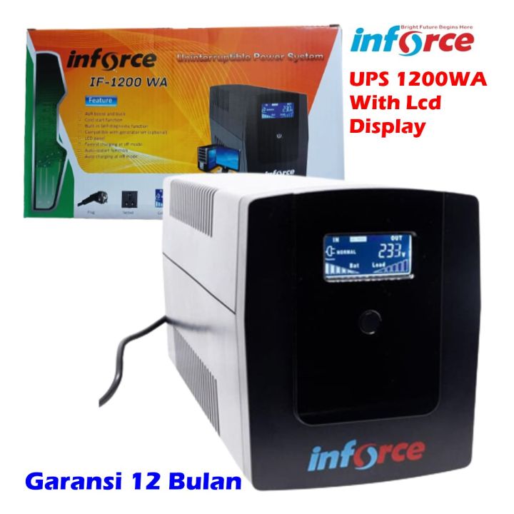 UPS INFORCE 1200WA UPS 1200WA INFORCE WITH DIGITAL DISPLAY DILENGKAPI ...