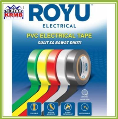 ROYU PVC ELECTRICAL TAPE BLACK,WHITE,RED,GREEN,YELLOW | Lazada PH