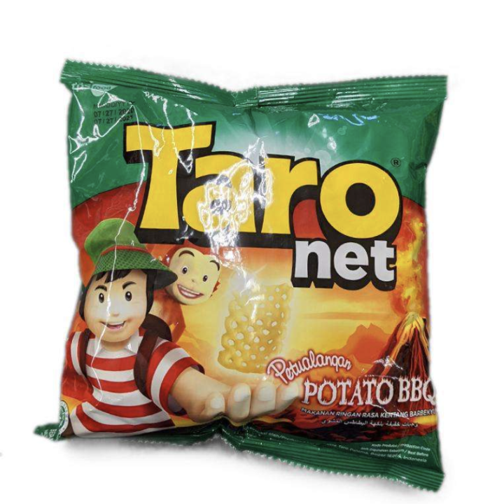 (packing bubblewrap) Taro Net 8gr satuan / Taro snack BBQ / Taro ...