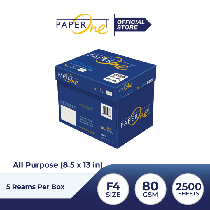 PaperOne Copy Paper 80gsm 8.5x13 F4 (5reams/box) | Lazada PH