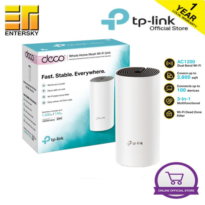 TP-Link DECO E4 AC1200 Whole Home Mesh Wi-Fi System (1-PACK) | Lazada PH