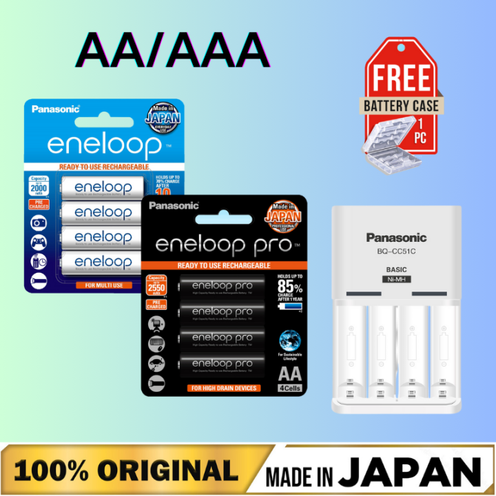 Panasonic Eneloop Pro AA Rechargeable Battery Original 4PCS AAA For ...
