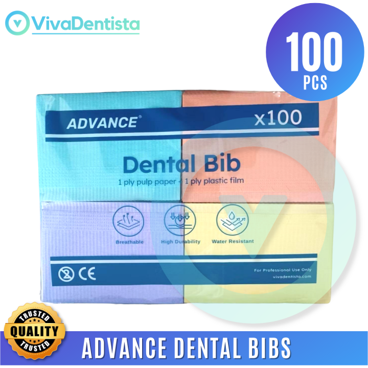 Disposable Dental Bib Poly Bibs (100pcs per pack) ADVANCE / DRY-BACK ...