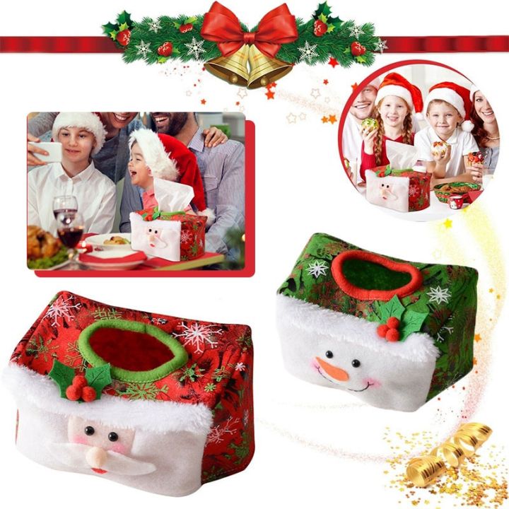 【Dargly】COD กล่องทิชชู่คริสต์มาส สีแดง สีเขียว สําหรับตกแต่งบ้าน ห้องนั่งเล่น ตกแต่งคริสมาส ...