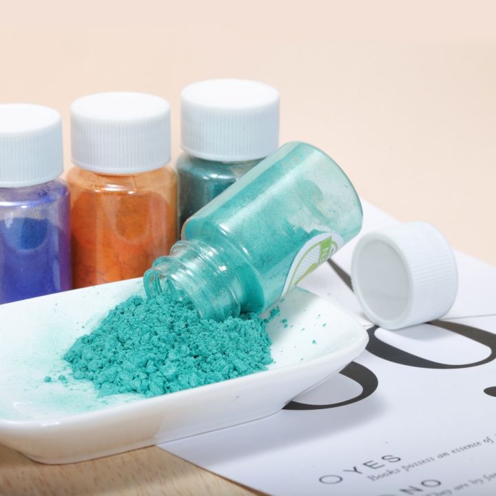 24 Color 20ml DIY Handmade Pearlescent Mica Powder Epoxy Resin Dye ...
