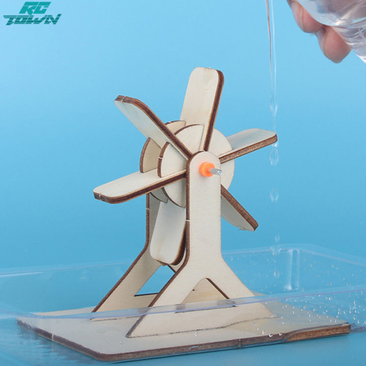 Wooden Small Invention Water Wheel Model Toy Diy Science Craft For Kids ...