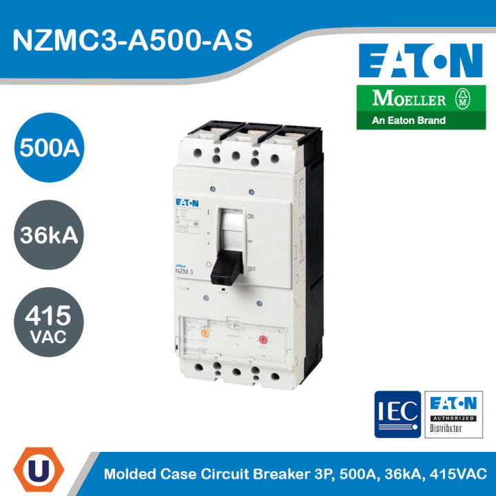 EATON Molded Case Circuit-Breaker (MCCB) 3P, 500A, 36kA ที่ 415VAC รหัส ...