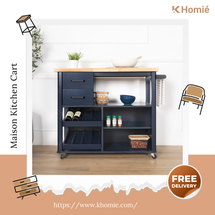 🔥Ready Stock🔥 MAISON Kitchen Cart Organisation Trolley Dapur Kereta ...