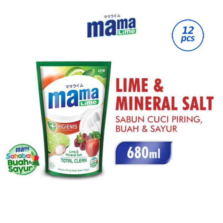 [ 1 DUS ] MAMA LIME Total Clean Lime & Mineral Salt 680mL X 12pcs ...